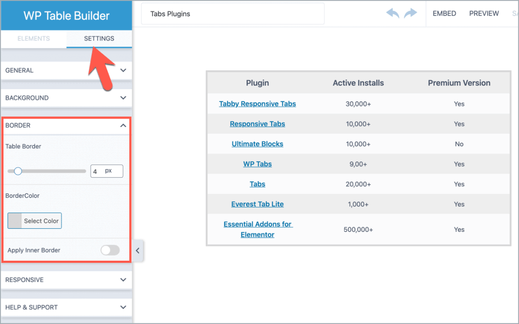 How To Remove Table Borders WP Table Builder
