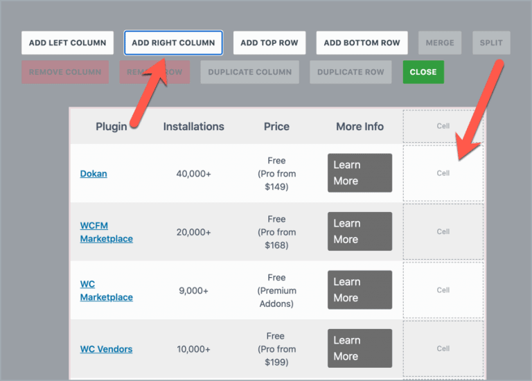 How To Add Rows Or Columns To An Existing Table WP Table Builder