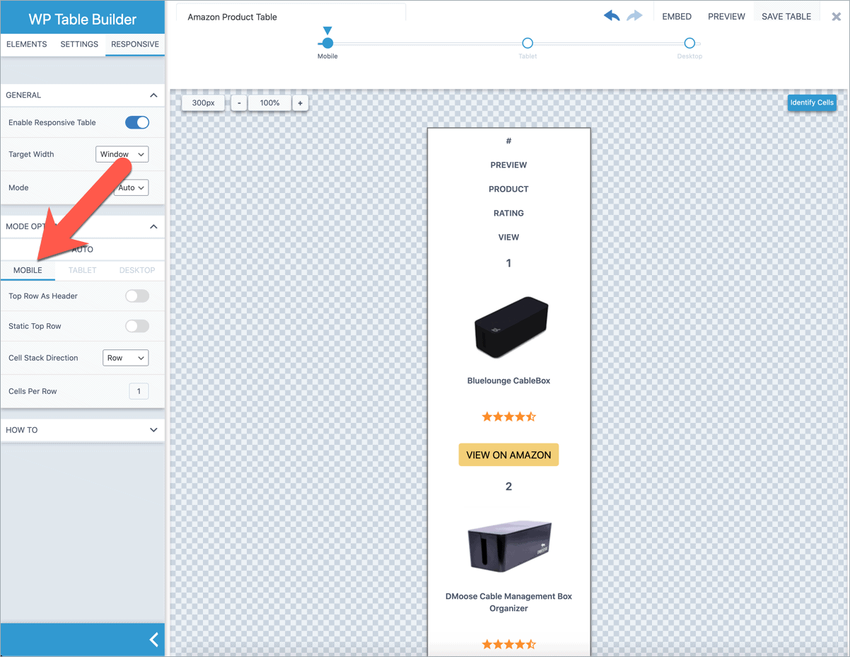 How To Make A Table Responsive - WP Table Builder