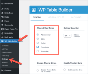 How to Manage User Roles - WP Table Builder
