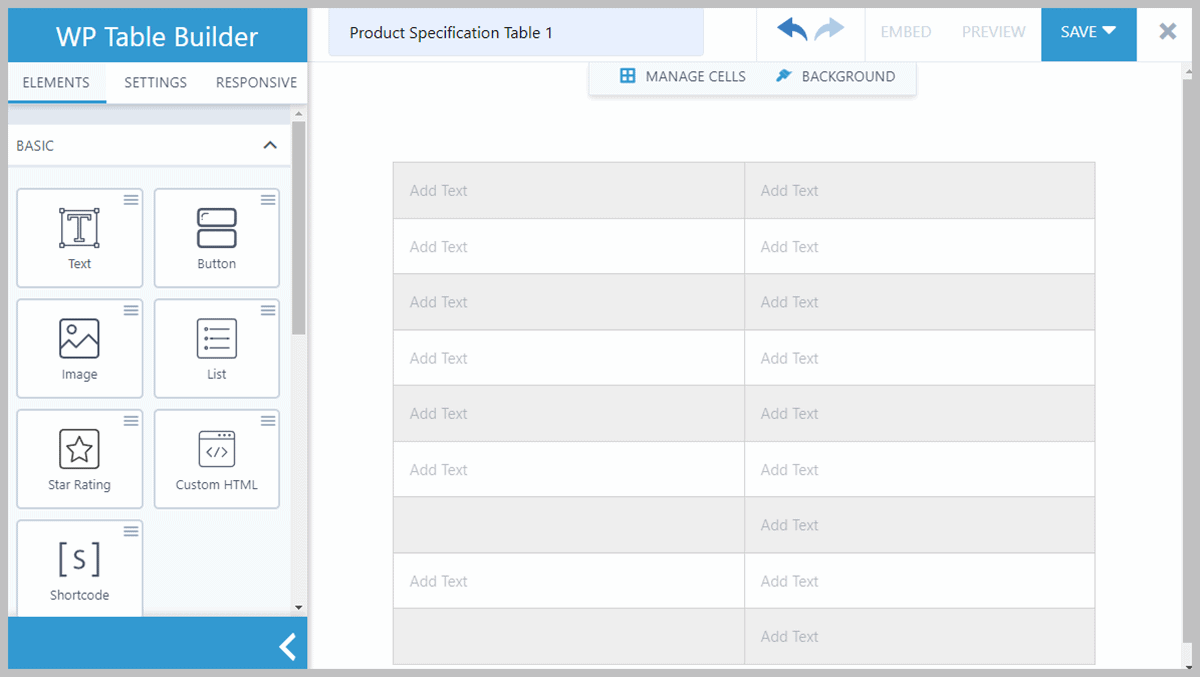 How to Create a Product Specification Table in WordPress (4 Easy Steps)