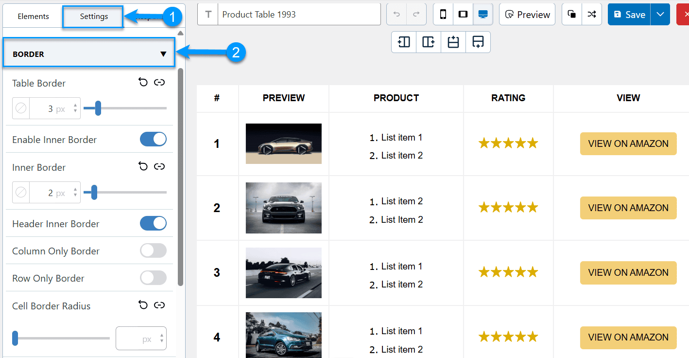 How To Remove Table Borders - WP Table Builder