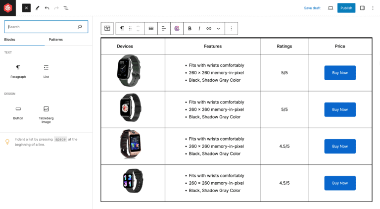 7+ Best Gutenberg Table Block Plugins for WordPress