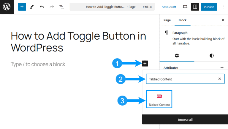 How to Add a Toggle Button in WordPress (3 Easy Steps)