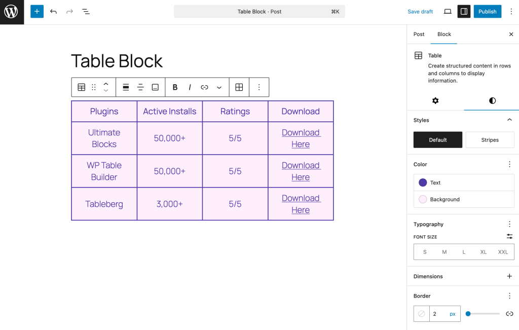 How to Create Tables in WordPress Block Editor (3 Easy Methods)